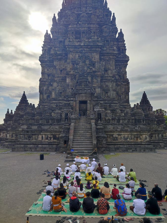 People Who are Performing Worship at Prambanan Temple Editorial Photo ...