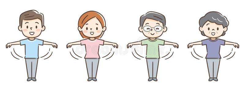 People Who Shake Hands and Exercise Stock Vector - Illustration of ...