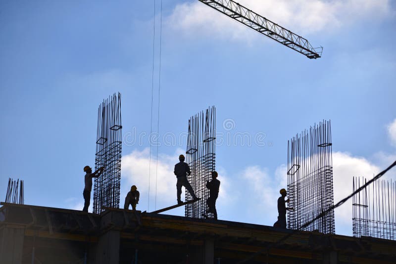 People Who Work Outdoors in Building Construction Stock Image - Image ...
