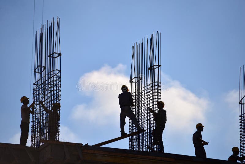 People Who Work Outdoors in Building Construction Stock Photo - Image ...