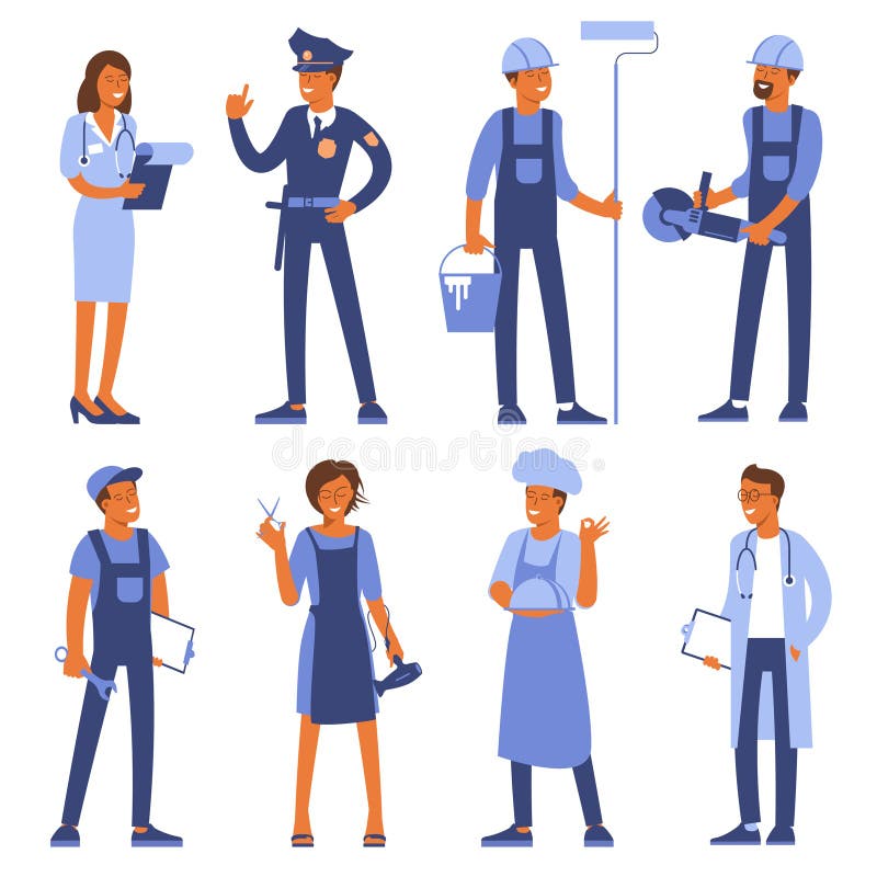 People who are working. stock illustration. Illustration of work ...