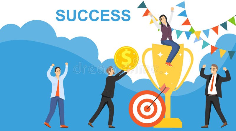 People are Winners. Victory. People Winners Rejoice in the Win and Hold ...