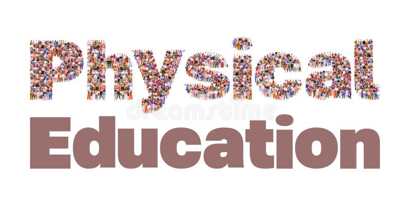 Physical Education School Subject. Stock Vector - Illustration of font ...