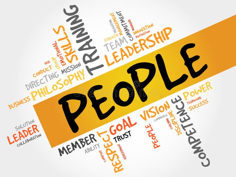 PEOPLE Word And Miniature People Mixed And Grouped Together Chaotically ...