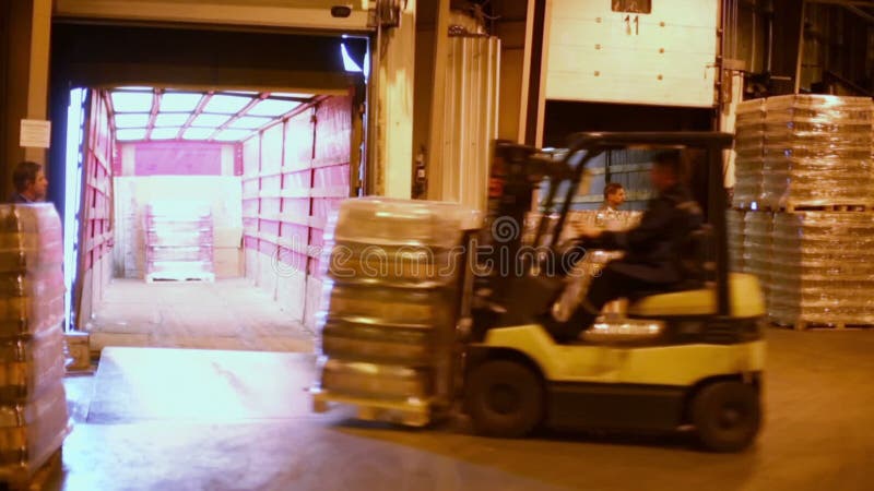 People Work on Loader Machines during Loading of Stock Footage - Video ...