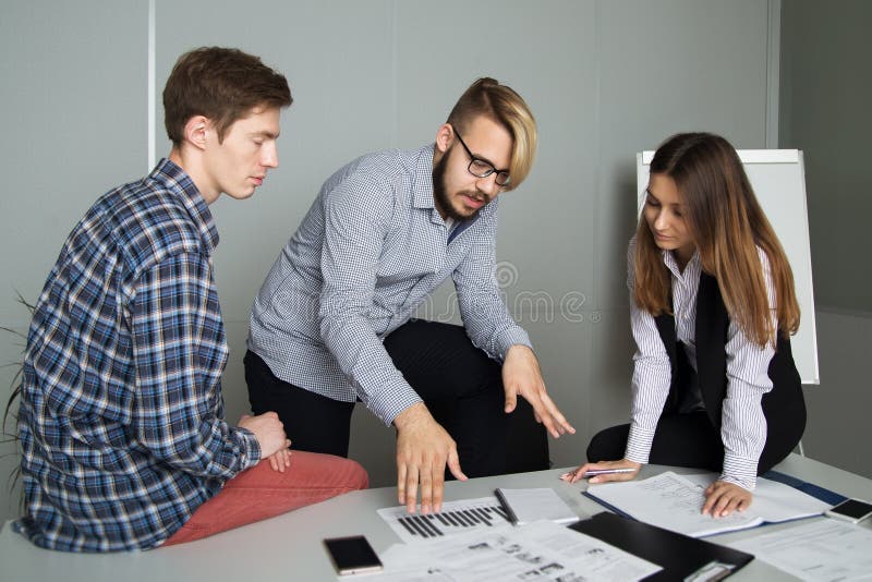 People work in the office stock image. Image of company - 183559365