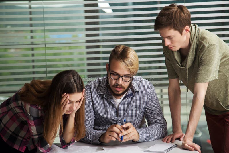 People work in the office stock image. Image of concept - 183077737