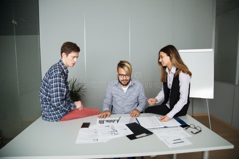 People work in the office stock image. Image of indoor - 183559347