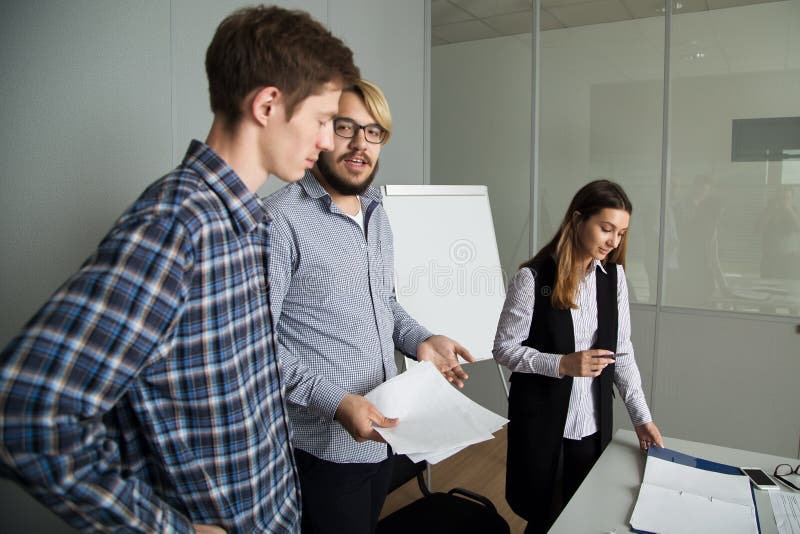 People work in the office stock image. Image of business - 181934257