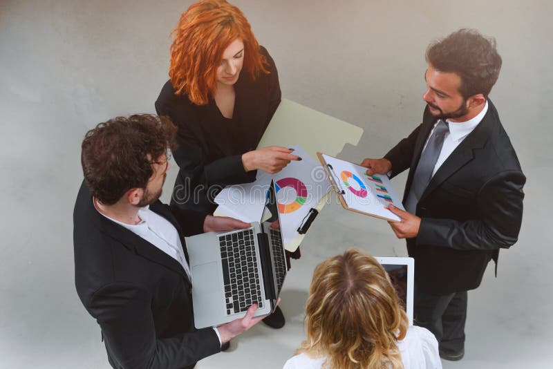 People Work Together As Teamwork and Partner Stock Image - Image of ...