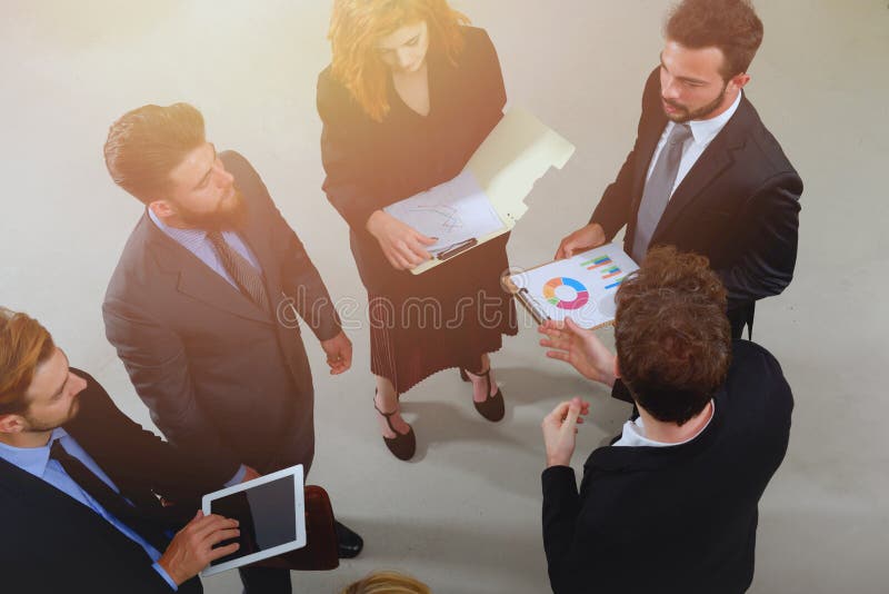 People Work Together As Teamwork and Partner Stock Image - Image of ...