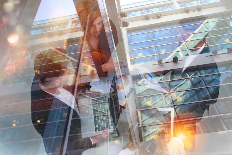 People Work Together As Teamwork and Partner Stock Photo - Image of ...