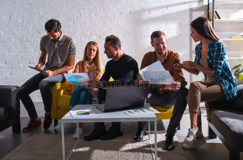 People Work Together in a Modern Office As Teamwork and Partner Stock ...