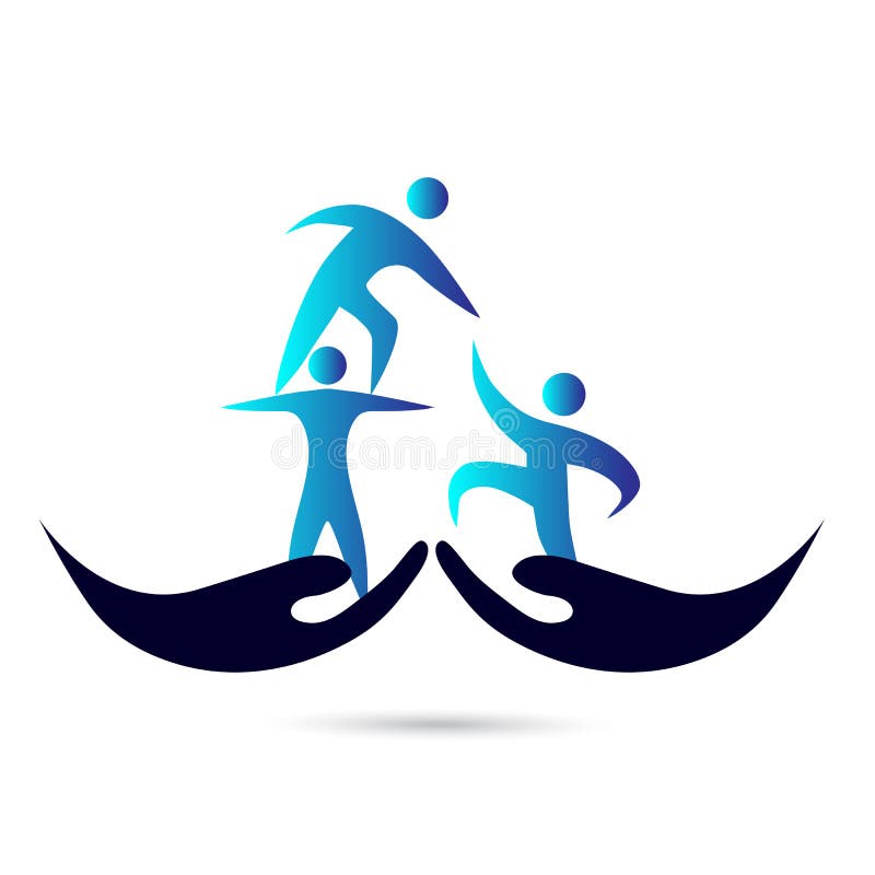 Team Work Union Work Helpful Logo Design Stock Vector - Illustration of ...