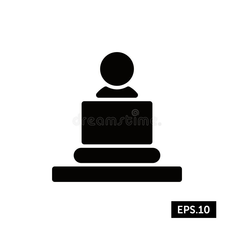 People Work Use a Computer or Notebook Sign/symbol Stock Vector ...