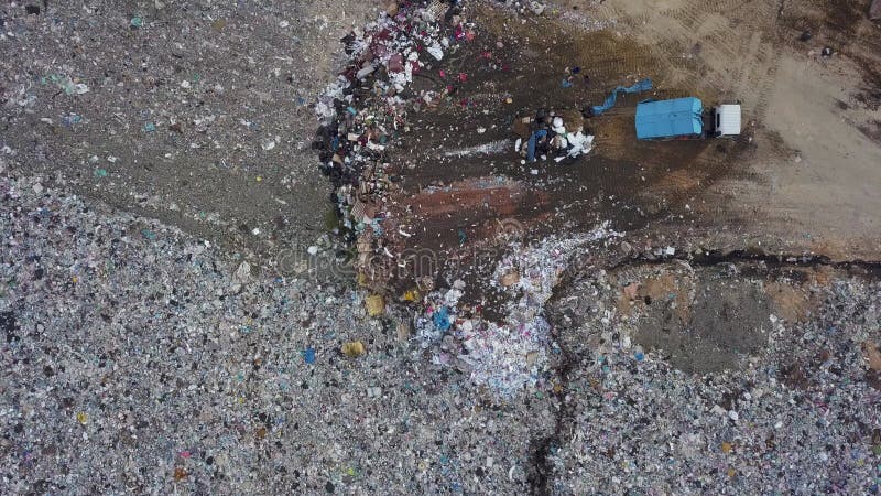 The Work of the Waste Disposal Plant. Drone Shooting. 4K. Stock Footage ...