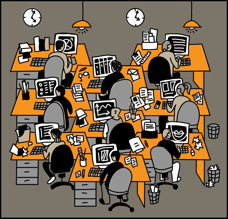 People Working Drawing Stock Illustrations – 14,368 People Working ...