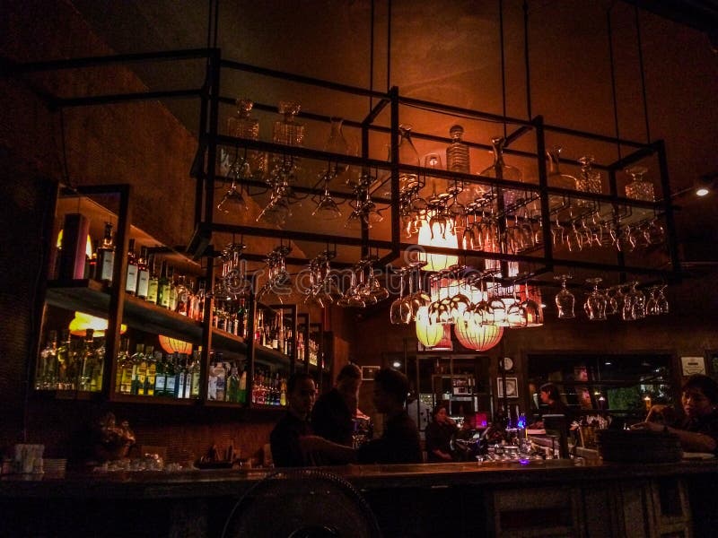 People working in the bar editorial stock image. Image of barman - 71735589