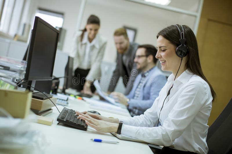 People Working in a Busy Office Stock Image - Image of consulting ...