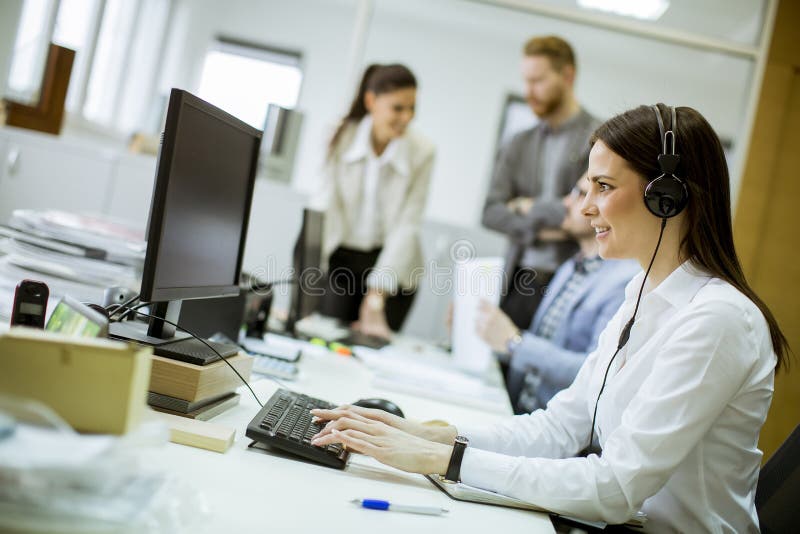 People Working in a Busy Office Stock Image - Image of successful ...