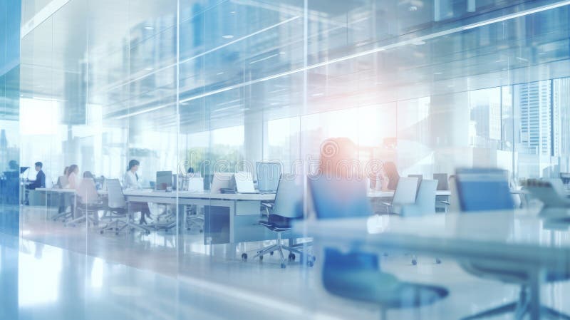 People Working in a Busy Office Environment Stock Illustration ...