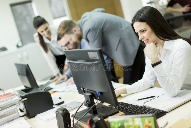 People Working in a Busy Office Stock Image - Image of consulting ...
