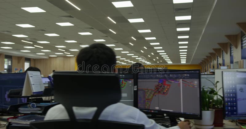 People Working on Computers in Design Architectural Company Stock ...