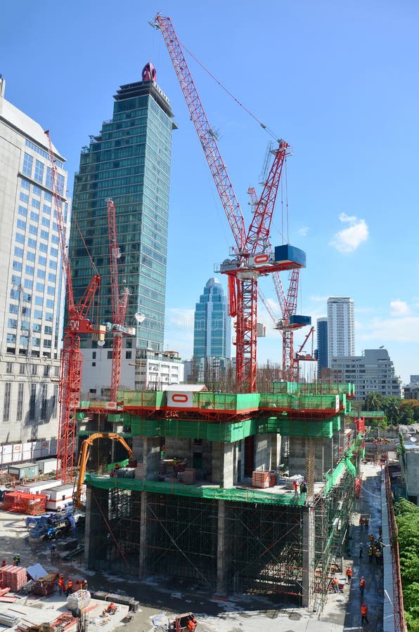 People Working on Construction Site at Bangkok Thailand Editorial Stock ...
