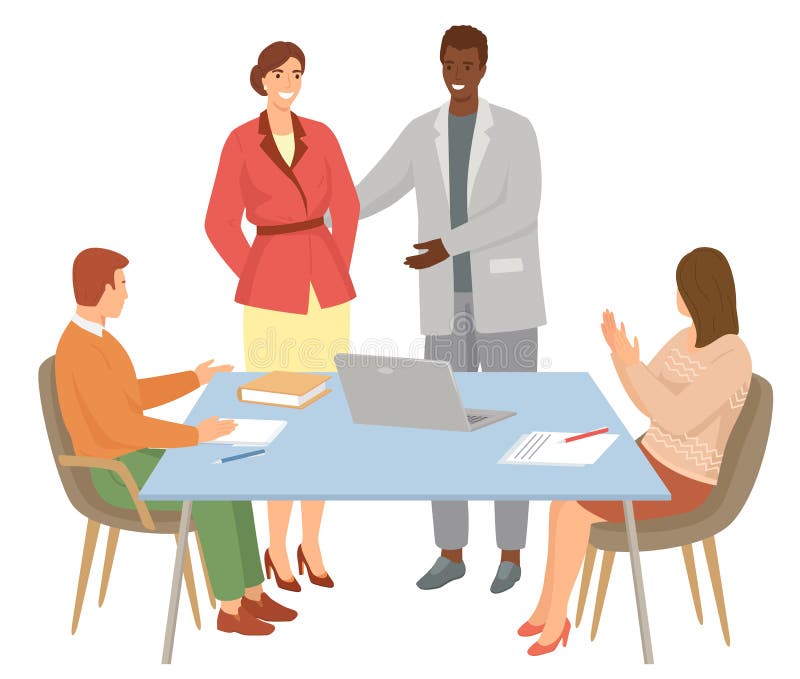 People Working, Discussing Business. Colleagues during Office Work. Team Thinking and ...