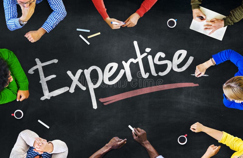 Diverse Hands Holding the Word Expertise Stock Photo - Image of ...