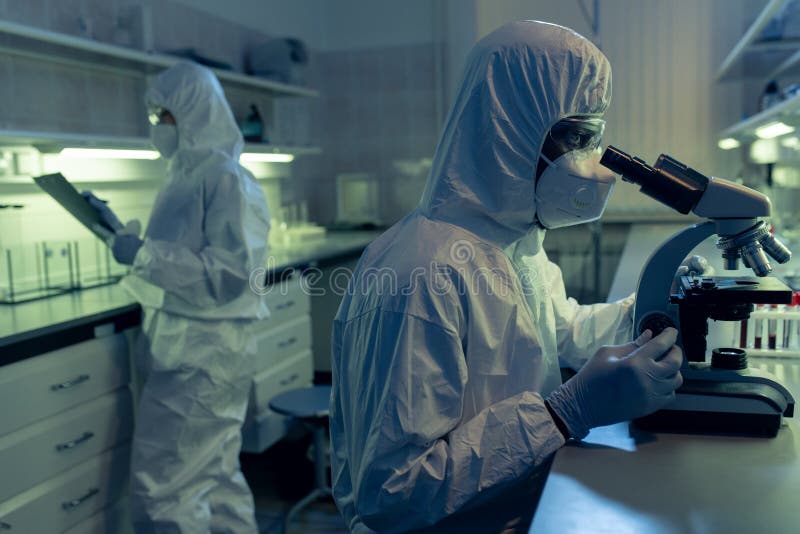 People working in the lab stock photo. Image of biotechnology - 215269898