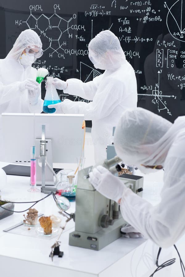 People Working in a Laboratory Stock Image - Image of element, flask ...