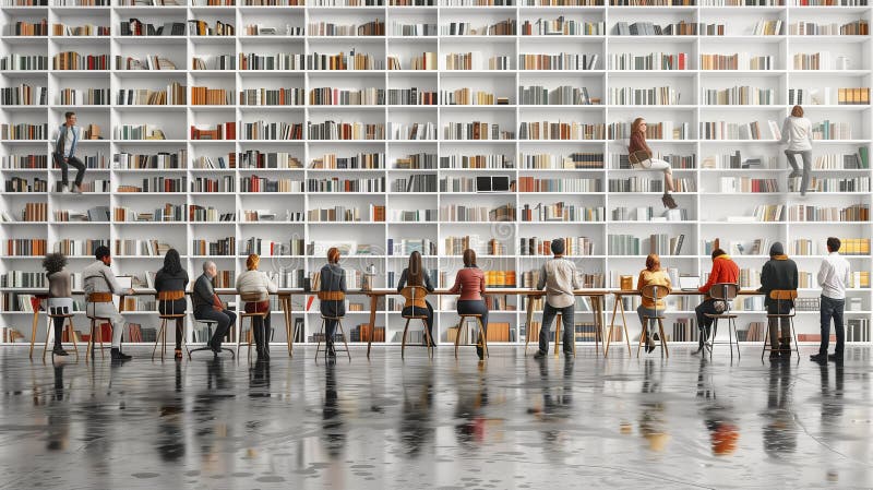 Working Library Stock Illustrations – 4,428 Working Library Stock ...