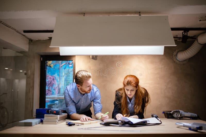 People Working in Modern Beautiful Workshop Stock Photo - Image of ...