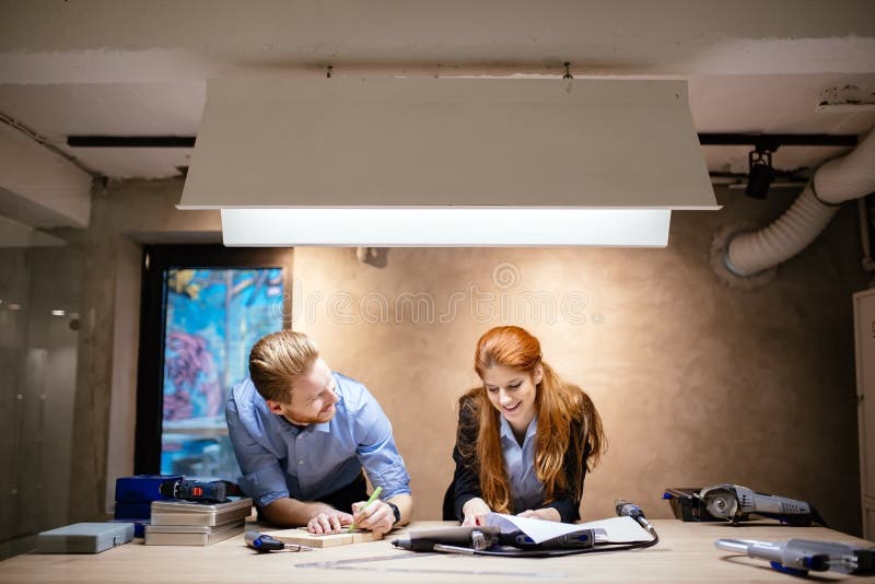 People Working in Modern Beautiful Workshop Stock Photo - Image of ...