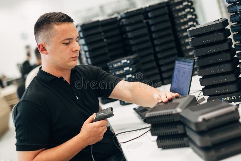 Working network hardware stock image. Image of industry - 136775153