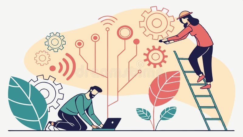 People Working on Network, Technology and Collaboration Concept ...