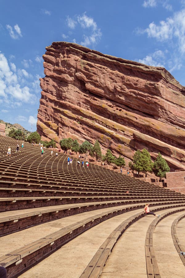 People Working Out at Red Rocks Park and Ampitheatre Stock Image ...