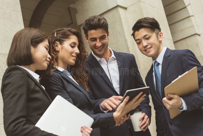 People working outside stock photo. Image of business - 71578564