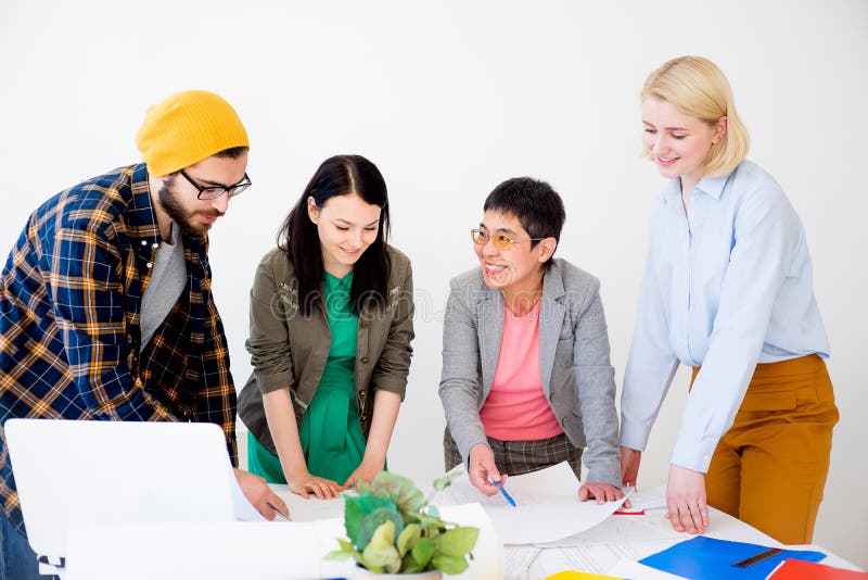 People Working on a Project Stock Photo - Image of casual, students ...