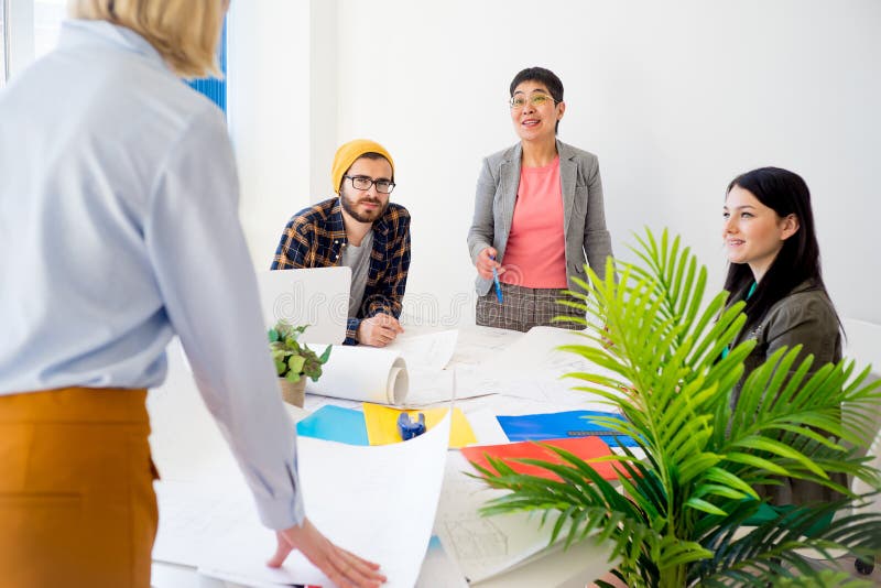 People Working on a Project Stock Image - Image of modern, table: 97471967