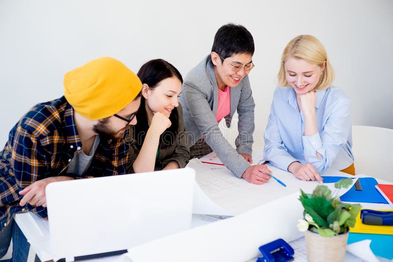 People Working on a Project Stock Image - Image of worker, laptop: 97472027