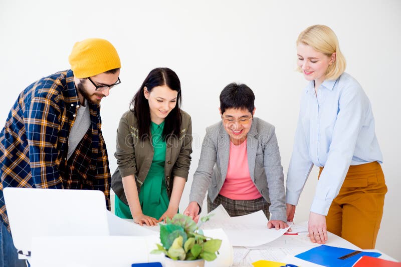 People Working on a Project Stock Image - Image of office, workplace ...