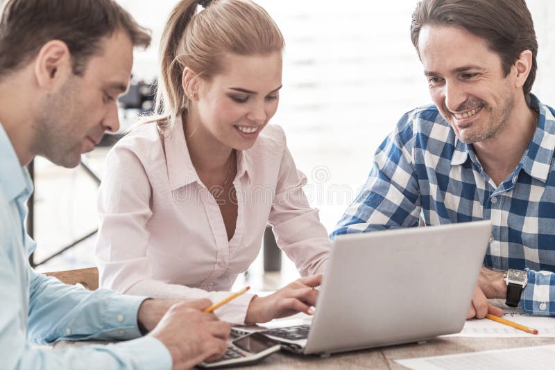 People Working with Reports Stock Image - Image of hipster, computer ...