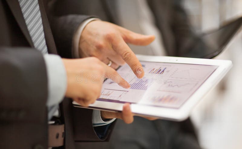 People Working with Tablet Computer. Stock Image - Image of group ...