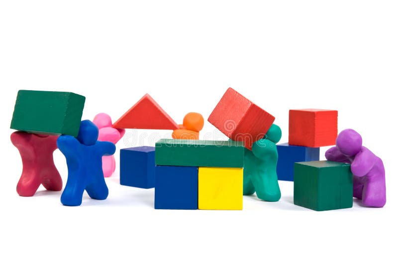 People working together stock image. Image of figure - 21996301