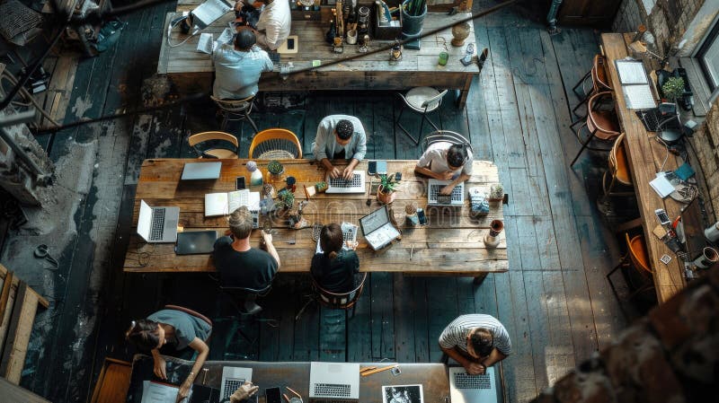 People Working Together in a Creative Space AIG535 Stock Photo - Image ...