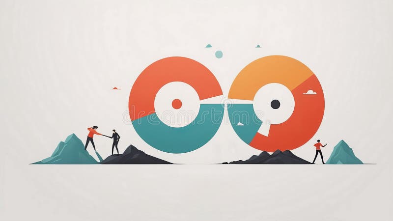 People Working Together To Complete a Task Stock Illustration ...