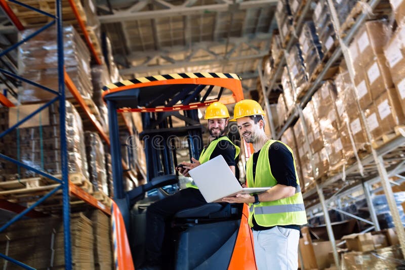 People Working in Warehouse Stock Image - Image of freight, industry ...