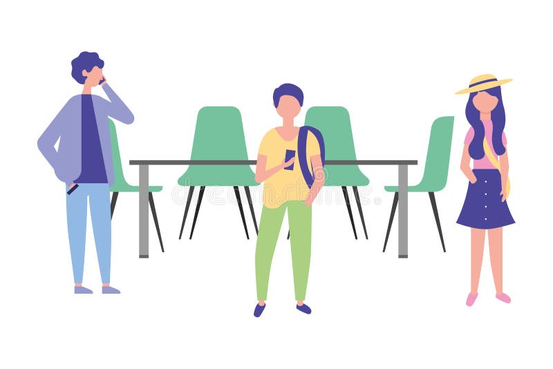 People workplace activity stock vector. Illustration of male - 145558916